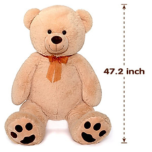 Tezituor Big Teddy Bear Stuffed Animals, 40 Inch Soft Giant Teddy Bear Plush Toy, 3ft Stuffed Bear for Girlfriend Kids, Brown