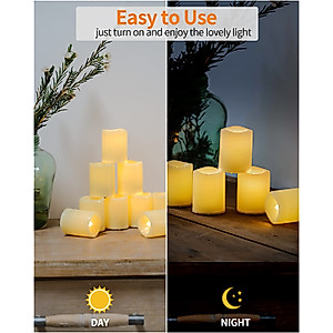 LOGUIDE Flameless Votive Candles,2 Inch Battery Operated Candles,24 pcs Last 6Days Longer Flickering LED Electric Fake Candle Bulk for Halloween,Party,Christmas,Wedding Proposal Decorations,Warm White