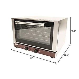 Kratos Commercial Oven, Half Size Electric Countertop Convection Oven, Holds Four Half Size Sheet Pans, 120V (29M-002)