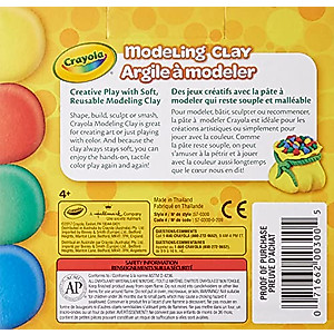 Crayola Modeling Clay, 4 Classic Colors (16 oz), Art and School Supplies for Kids, Gifts for Boys & Girls
