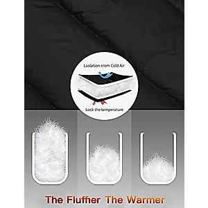 Gihuo Women’s Winter Warm Long Sleeve Zip Front Short Baggy Puffer Jacket with Pockets(Black-L)