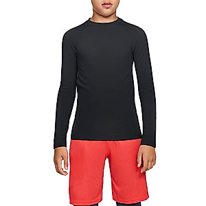 TELALEO 1 Pack Boys' Girls' Compression Shirts Youth Long Sleeve Undershirt Sports Performance Moisture Wicking Baselayer Black XL