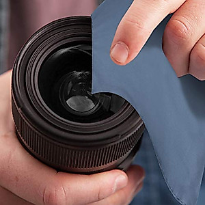 CleanAide® Suede Microfiber Cloth Towel, 16 by 16 Inches, Blue, 12 Pack