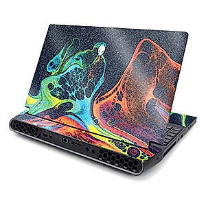 MightySkins Glossy Glitter Skin Compatible with Alienware Area-51M 17" (2019) - Color Splash | Protective, Durable High-Gloss Glitter Finish | Easy to Apply and Change Style | Made in The USA