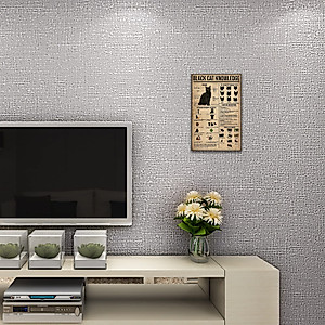 Flechazo Black Cat Knowledge Tin Sign Black Cat Kitchen Decor Poster Cat Smoke Poster Bar Bathroom Bar Garden Home Outdoor Wall Decoration Metal Tin Signs 12x8 Inch,12 x 8 inch