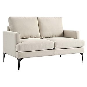 Modway Evermore Upholstered Fabric, Loveseat, Beige