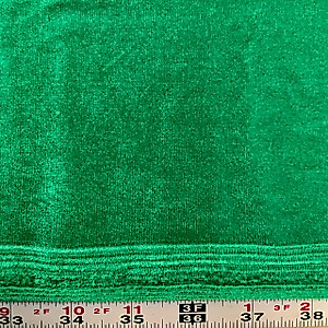 Princess Green Polyester Spandex Stretch Velvet Fabric for Bows, Topknots, Headwraps, Scrunchies, Clothes, Costumes, Crafts - 10001