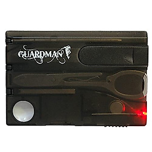 GUARDMAN Credit Card Tool Survival Card Knife with LED Light - Valentines Day Gift - Pocket Tool Kit Birthday Stocking Stuffers For Him For Men Dad Gifts