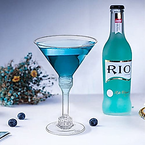 WUWEOT 60 Pack Plastic Martini Glasses, 5 Oz Unbreakable Tall Cocktail Glasses, Appetizer Dessert Cups Drinkware for Home Bar Restaurant Party Supply