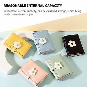 ABOOFAN Wallet Women Cute Flower Wallet for Girls Women Small Tri-Fold Wallet Cash Pocket Belt Bag