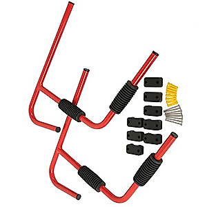 XMT-Moto Kayak Steel Ladder Wall Mount Storage Rack Surfboard Canoe Folding Hanger, Pack of 2