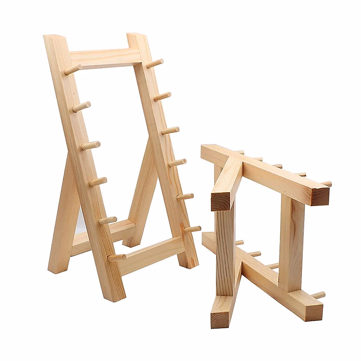 Japanese Bayonet Wooden Knife Rest Wooden Knife Holder Swinging Knife Rack Wooden Shelf Willow Knife Sushi Chef Tool (Six Layer)