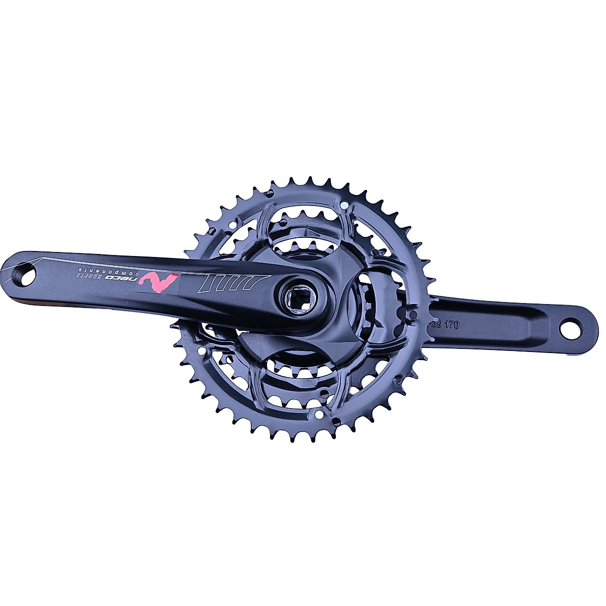 FOMAS Crankset,Mountain Bike Crankset,Square Taper crankset,Fit to 8 Speed Or Less Freewheel and Cassette,22/32/42T Bicycle Crankset,170mm Crank Arm,Suitable for 9/16" Pedal.