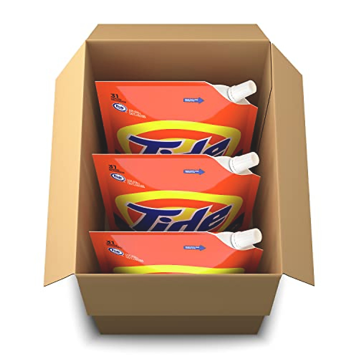 Tide Laundry Detergent Liquid Soap Pouches, High Efficiency (HE), Original Scent, 93 Total Loads (Pack of 3)