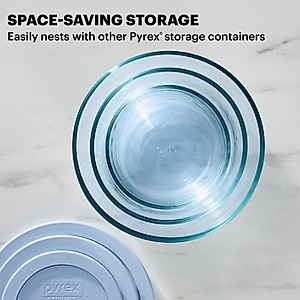 Pyrex Colors (6-Pack, Full Set) Tinted Glass Food Storage Container Set, Snug Fit Non-Toxic Plastic BPA-Free Lids, Freezer Dishwasher Microwave Safe, 3 Cup, 6 Cup & 11