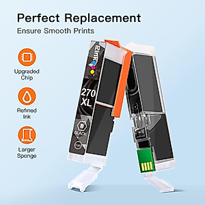 E-Z Ink Compatible Ink Cartridge Replacement for Canon PGI-270XL CLI-271XL PGI 270 to use with PIXMA TS9020 TS8020 MG7720 (2 Large Black,2 Small Black,2Cyan,2 Magenta,2 Yellow,2 Gray) 12 Pack