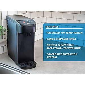 Purus Innovations Countertop Water System, Tri-Temp, Self-Cleaning with Smartchill*, for Home or Small Office. Features Patented ThermaRinse/SmartChill Technology..*Requires Drain Connection