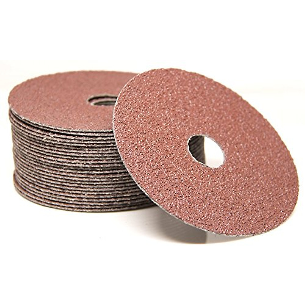 Benchmark Abrasives 4 1/2 Inch Sanding Discs Aluminum Oxide Resin Fiber Grinding Disc for Grinding, Stripping on Wood, Fiberglass, Metal, 7/8" Arbor Angle Grinder Sanding Disc, 25 Pack - 80 Grit