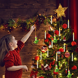 Floating Candles with Wand, 12PCS Candles Floating Christmas Decorations Magic Hanging Candles Flameless Candles with Wand Remote, Battery Operated LED Floating Candle Birthday Decorations Theme Party