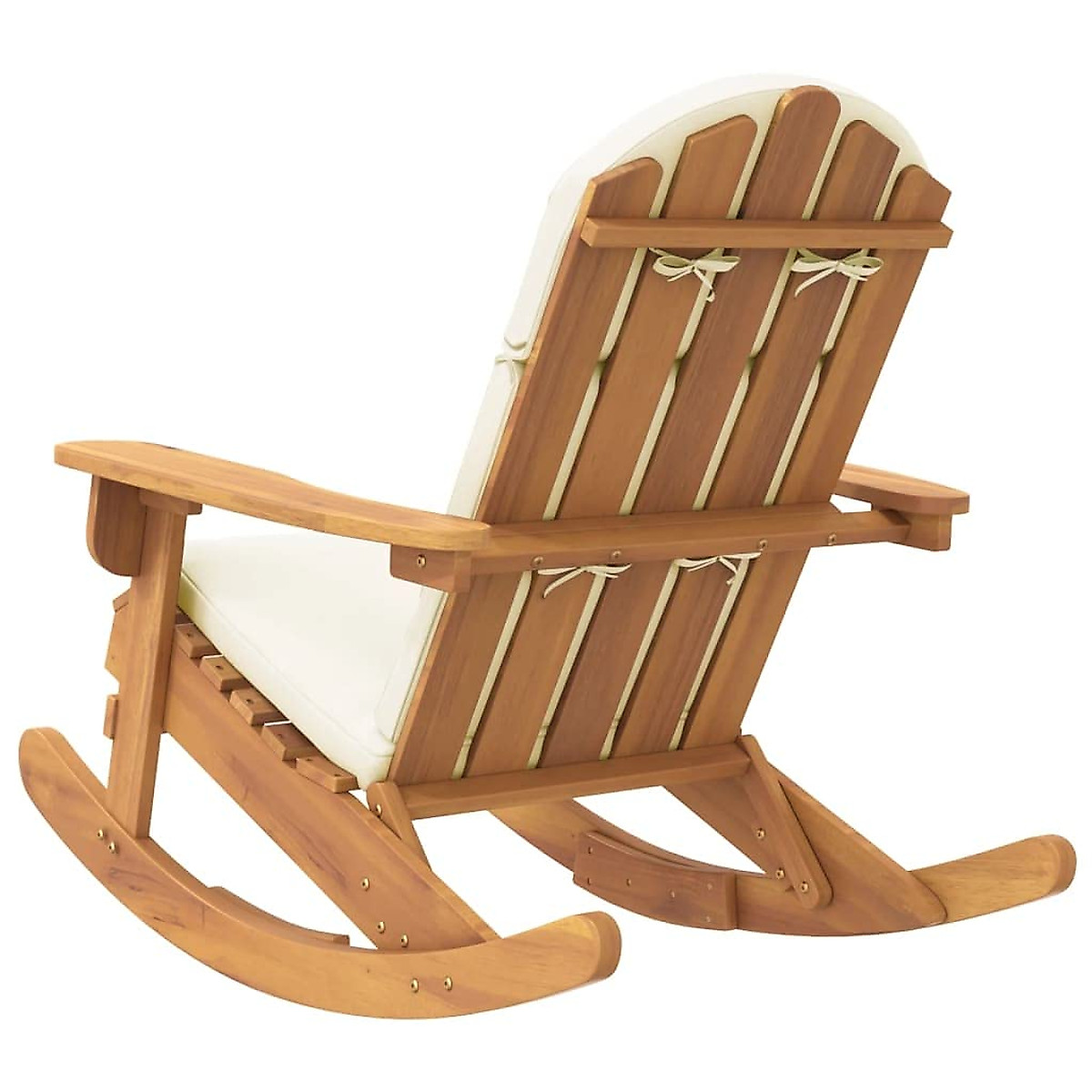 Gecheer Adirondack Rocking Chair with Cushions Solid Wood Acacia