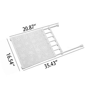 In kds Scalable Layered Separator Updated Version Adjustable Storage Rack Shelf for Wardrobe Refrigerator Cupboard Random Colour ((53-90) x42cm)