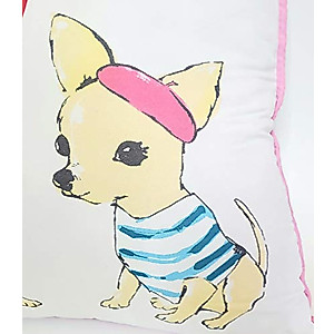 Bonjour Accent White Pillow 16 inches by 16 inches