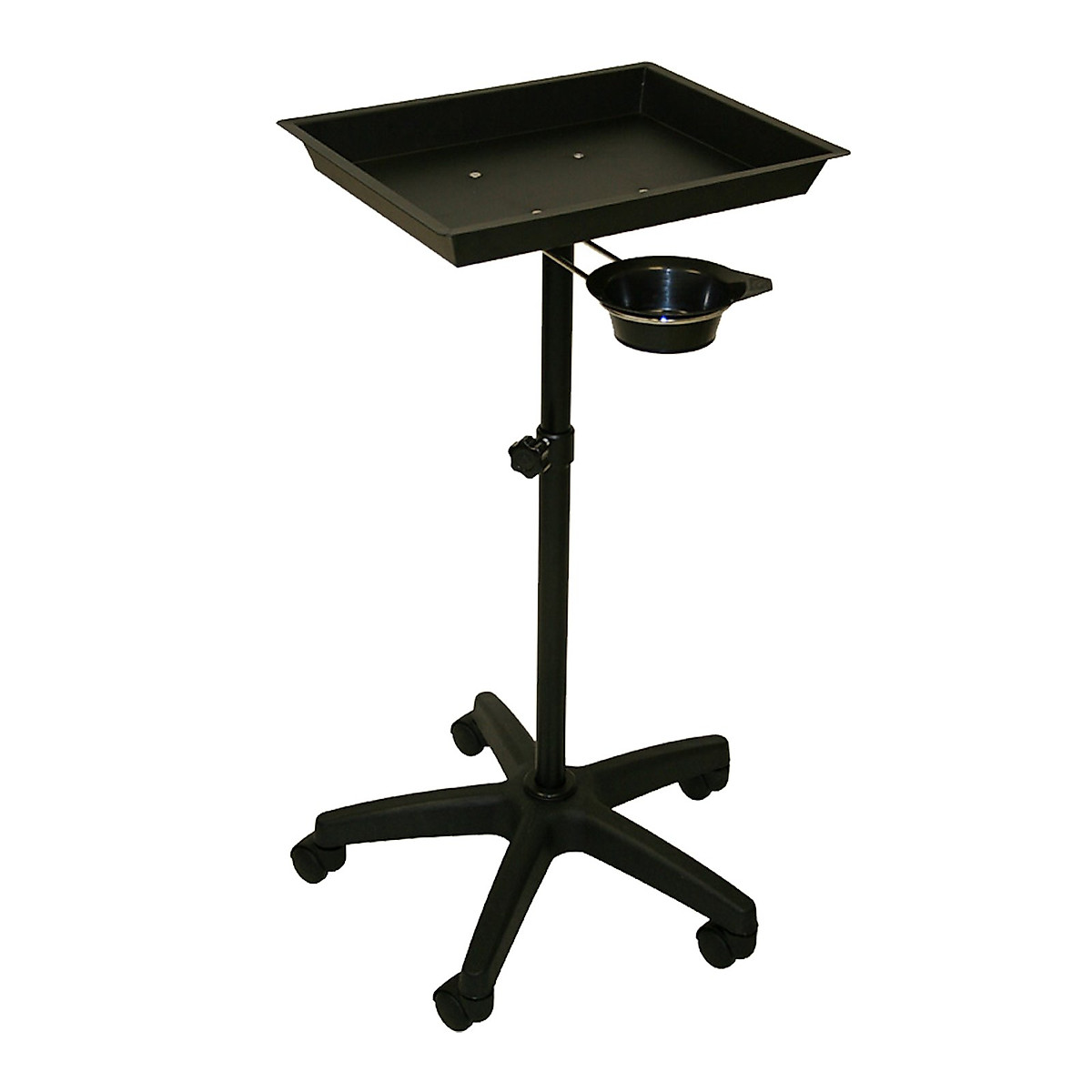 LCL Beauty Black Steel Air Lift All Purpose Tray with Removable Utility Cup