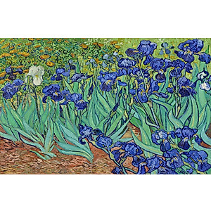 Paper Placemats for Dining Table Décor Disposable Table Mats, Easter Placemats, Garden Party Backyard Wedding Patio Table Décor, Van Gogh Irises Pk 25