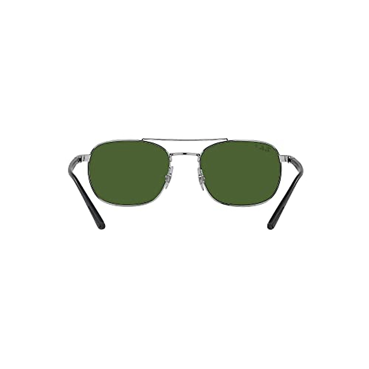 Ray-Ban RB3670CH Chromance Square Sunglasses, Silver/Polarized Dark Green, 54 mm