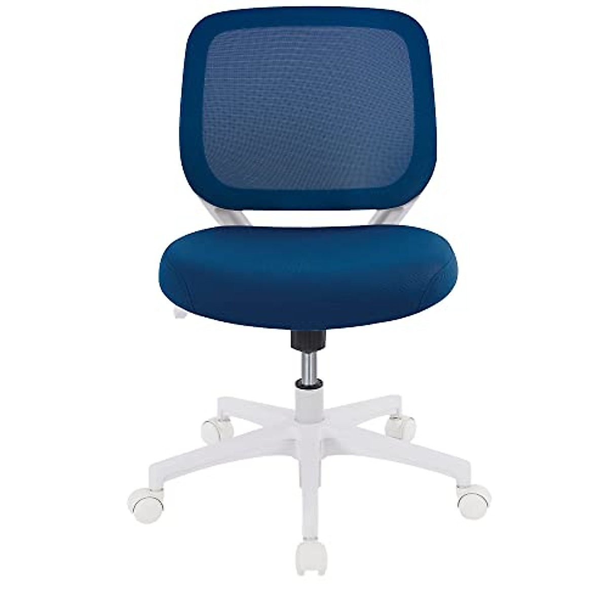 Realspace® Adley Mesh/Fabric Low-Back Task Chair, Blue/White