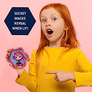 WOW! PODS Avengers Collection - Scarlet Witch | Superhero Light-Up Bobble-Head Figure | Official Marvel Collectable Toys & Gifts,4 inches