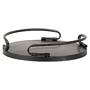 Foreside Home & Garden Metal 14 x 14 inch Round Decorative Tray, Small
