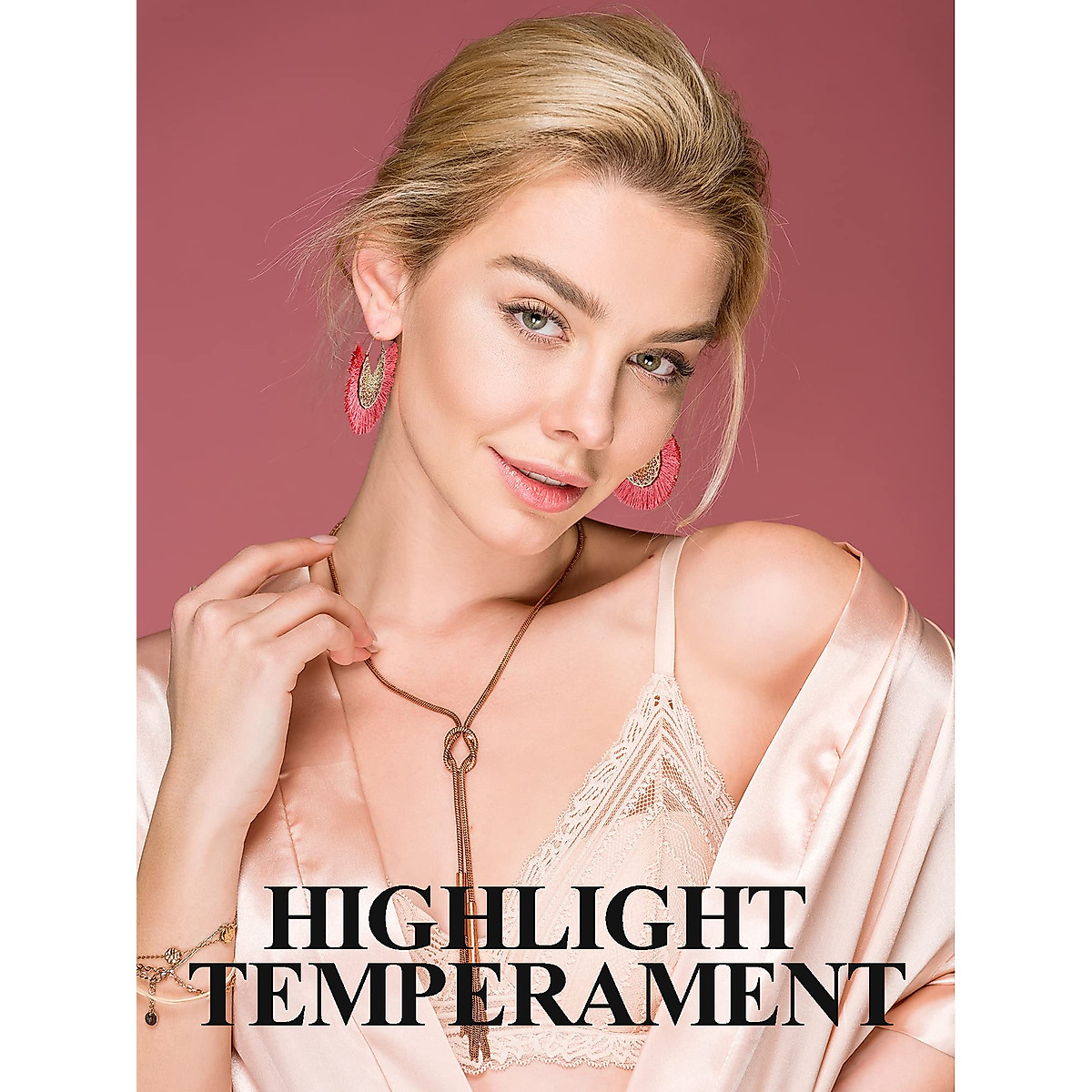 12 Pairs Statement Tassel Earrings Hoop Tassel Earrings Bohemian Geometric Handmade Earrings for Women(Stylish Style)