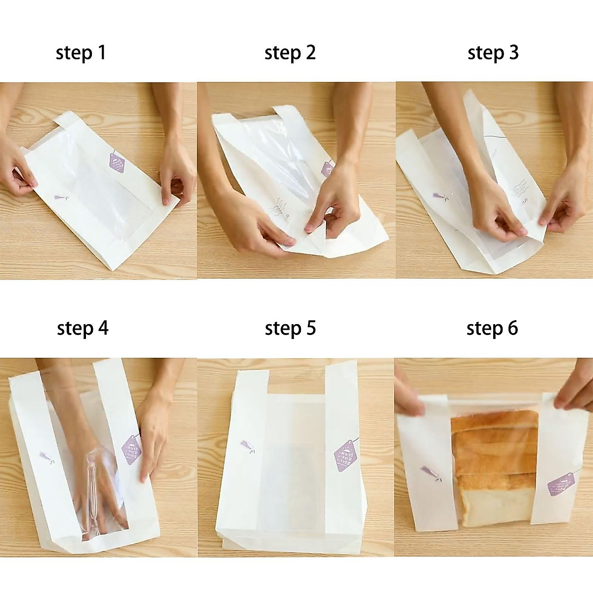 Paper Bread Bags - 30 Pack - Homemade Bread Storage Bags with Clear Window Includes Label Seal Stickers -Bakery Packaging Bags for Cookies, Bread, and Treats - Large Kraft 13.7x8.2x3.5inch Brown