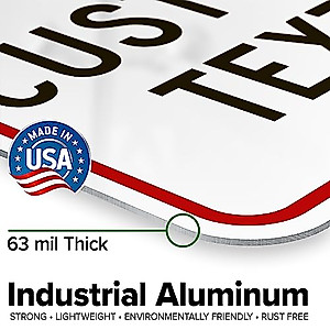 Reserved Parking Sign, Custom Parking Signs for Business, 12x18 Inches, Rust Free .063 Aluminum, Fade Resistant, Made in USA by My Sign Center (Post Holes)