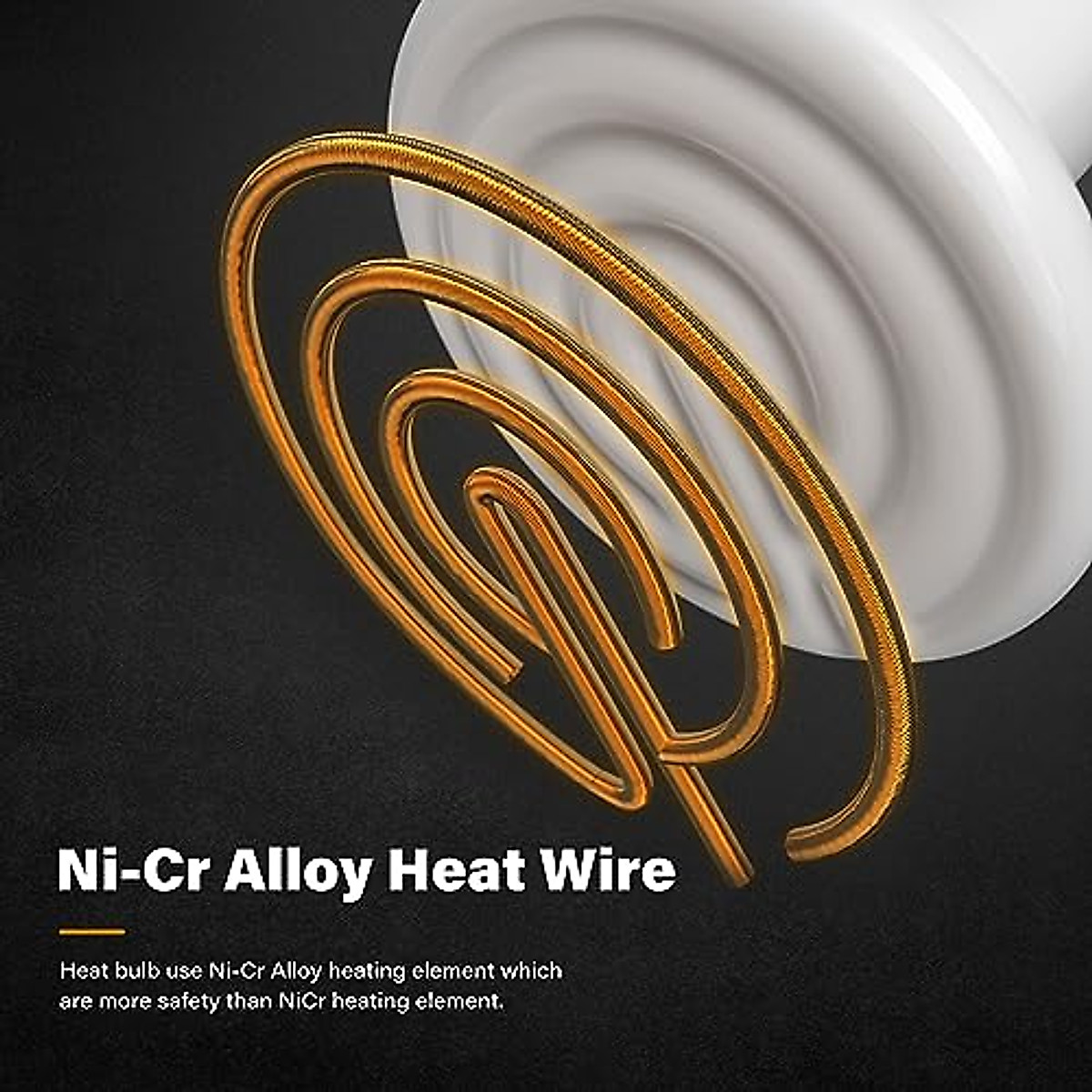 YSSOA 100W Ceramic Heat Emitter, Reptile Heat Bulbs, Ceramic Heat Lamp for Reptiles, Amphibian, Chicken, Dog, Cat, 2 Pack, White