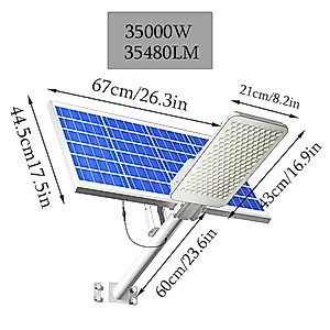 ZXXHNNAIH Solar Street Light IP65 Waterproof Solar Street Lights with Adjustable Solar Panels Can be remotely Controlled,for Basketball Court Parking Lot