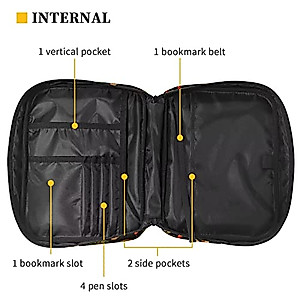 xixirimido Mushroom Bible Cover Bag for Women Girls Cases Bookmark Lightweight Durable Girls Accessories Protective with Handle and Zipper Pocket