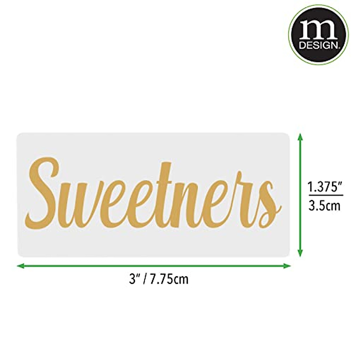 mDesign Home Organization Labels, Preprinted Label Stickers for Kitchen Pantry Storage and Cleaning, Household Organizing for Jars, Canisters, Containers, Boxes, or Bins, 32 Count, Clear/Metallic Gold