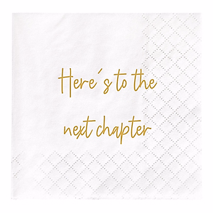 Here's to the Next Chapter Napkins, Good Luck Napkins, Graduation Coworker Leaving Party Decorations Supplies Favor, New Job Congratulation Napkins, Retirement Napkins, 50Pack 2-Ply, 4.5 x 4.5 in