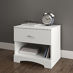 South Shore Step One 1-Drawer Nightstand, Pure White
