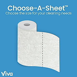 Viva Multi-Surface Cloth Paper Towels, Task Size - 12 Super Rolls (81 Sheets per Roll)