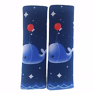 JBBERTH Auto Car Seat Belt Covers Shoulder Pads 2Pcs One Pair (Whale)