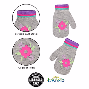 Disney Girls Toddler Winter Hat and Mittens Set Ages 2-4 Or Encanto Hat and Kids Gloves Set for Ages 4-7