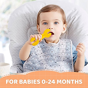 Baby Boy Toys - Baby Molar Teether Teething Toys 0-6 Months 6-12 - Soothe Babies Sore Gums Chew Toys - BPA Free Silicone - 4 Pack