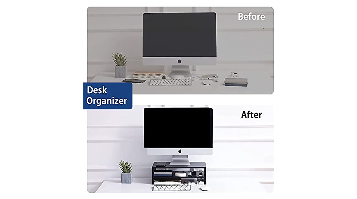 FITUEYES Monitor Stand - Ergonomic Dual Tier Riser