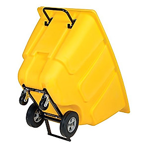 Vestil TDT-50-LD-YELLOW Plastic Light Duty Tilt Truck 1/2 Cubic Yard 450 Lb. Capacity Yellow