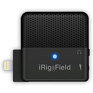 IK Multimedia iRig Mic Field stereo condenser microphone for iPhone and iPad - IP-IRIG-FIELD-IN - Black