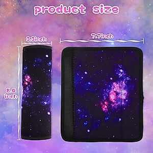 4 Pieces Seat Belt Cover for Kids Soft Car Shoulder Strap Pad Safety Belt Cushion Baby Car seat Neck Pads in Different Starry Sky Design for Boys and Girls
