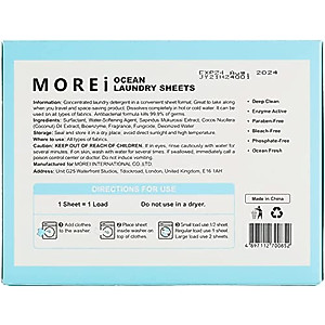 Portable Laundry Detergent Sheets - no Scent，heavier piece 35 count, Quick Disolve, Ecoigy,Eco-friendly, Zero Waste, Plastic Free, Liquid free, Powder free, Easier than Pods, Packs or Pacs, for Home Dorm Travel Camping & Hand Washing Clean No Waste Fresh